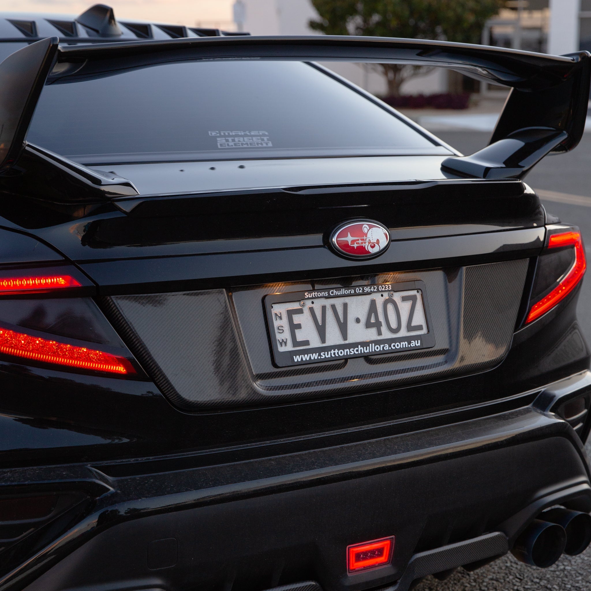 DMAKER D-Spec Licence Plate Panel For 2022+ Subaru WRX VB [Carbon Fibr ...